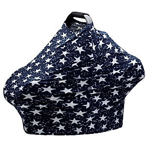 Arnzion Baby Car Seat Covers for Baby Boys Girls Versatile Stretchy Babies Car Seat Cover Set Twinkle Stars Printing Infant Car Seat Canopy Nursing Covers Breast Feeding Covers