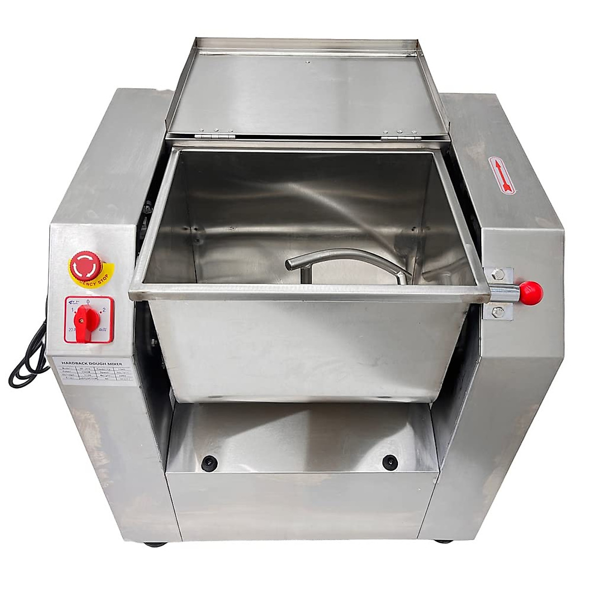 INTSUPERMAI 110V Commercial Dough Mixer Machine 15 KG Kneading Capacity Electric Food Mixer Flour Mixer1500W/2HP for Dough Mixing Kneading