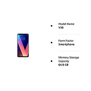 LG V30 Silver for Verizon 64gb - LTE - 6in QHD Plus FullVision Display, LTE, GSM (Renewed)
