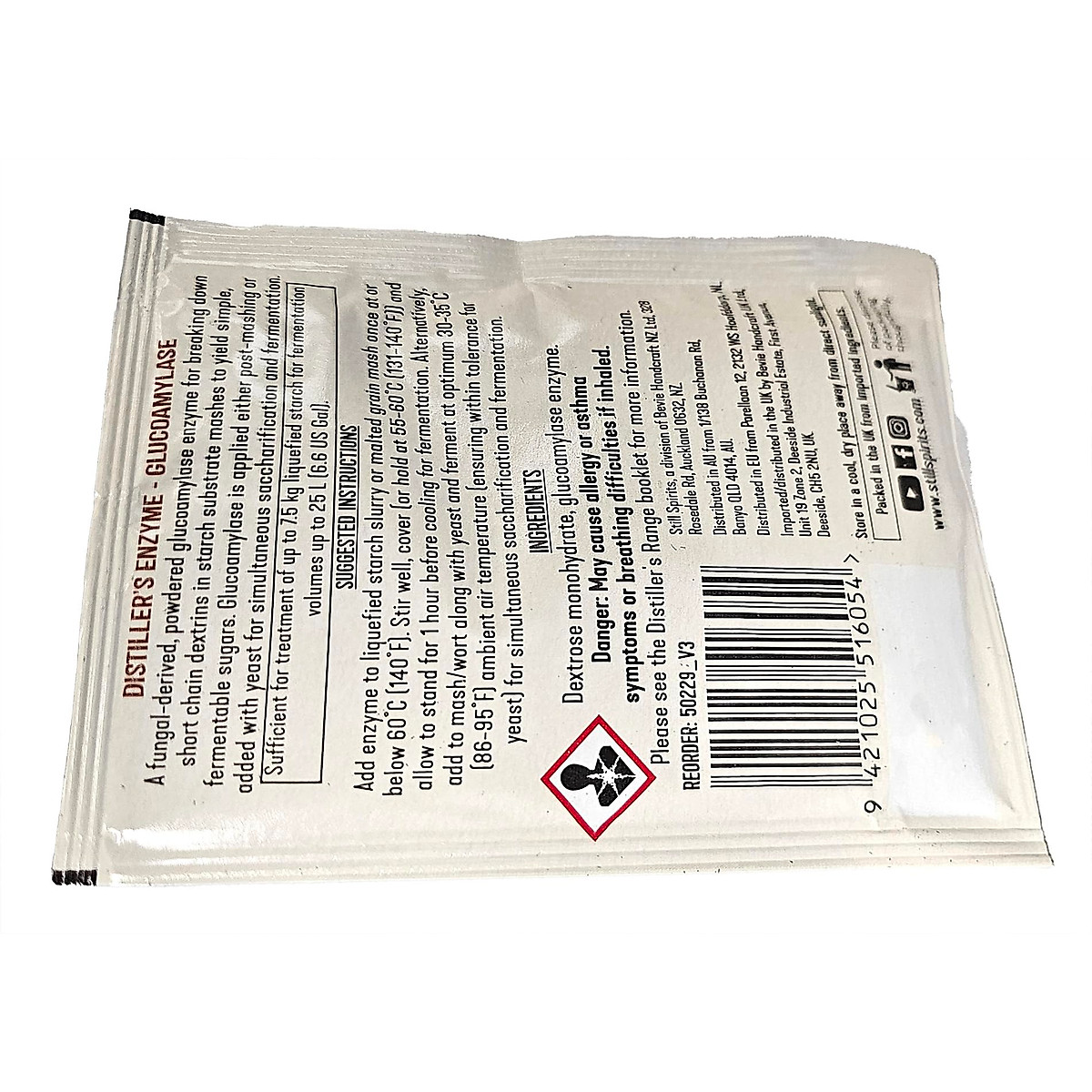 2x Still Spirits Distillers Glucoamylase Enzyme 12g for 25L Gluco-Amylase