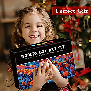 POPYOLA Art Supplies 94 Piece Wooden Paint Set for Painting, Sketching, Coloring Creative Portable Art Kit with Colored Pencils, Oil Pastels, Watercolor Cakes Art Set for Teens, Adults (Brown)