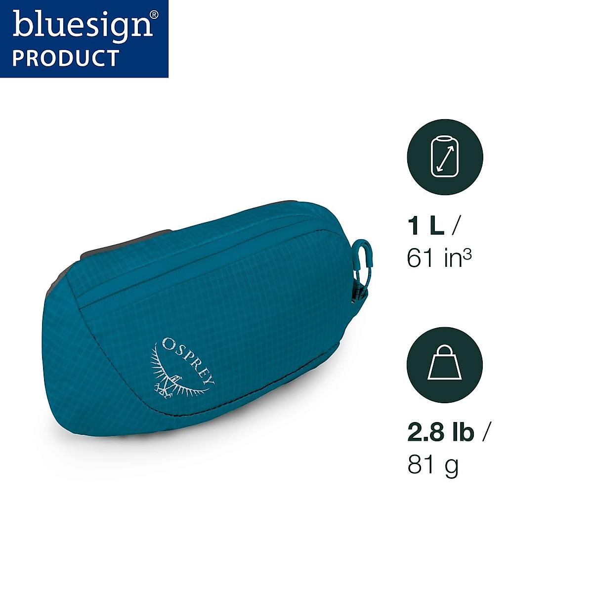 Osprey Zippered Pack Pocket, Black