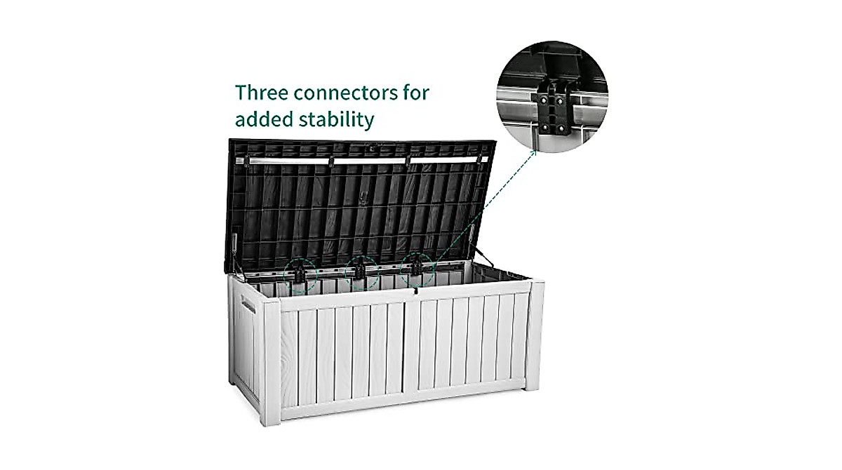 YITAHOME 120-Gallon Waterproof Deck Box for Outdoor Storage
