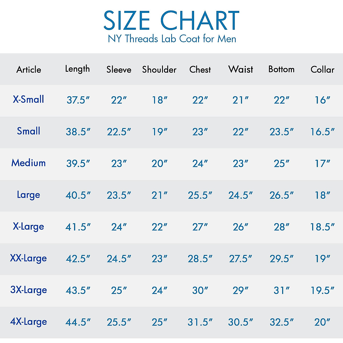 NY Threads Professional Lab Coat for Men Poly Cotton Long Sleeve Medical Coat, X-Small, Black