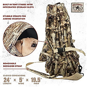 Rig'Em Right Waterfowl Field Bully Bird Hunting Dog Blind - Ultra Quick Setup with no Pins, Hinges or Poles (Gore Optifade Marsh Camo)