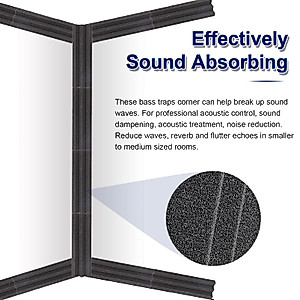 WENGWEI 16 PACK Studios or Home Theater Column Acoustic Wedge Studio Foam Corner Block Finish Corner Wall