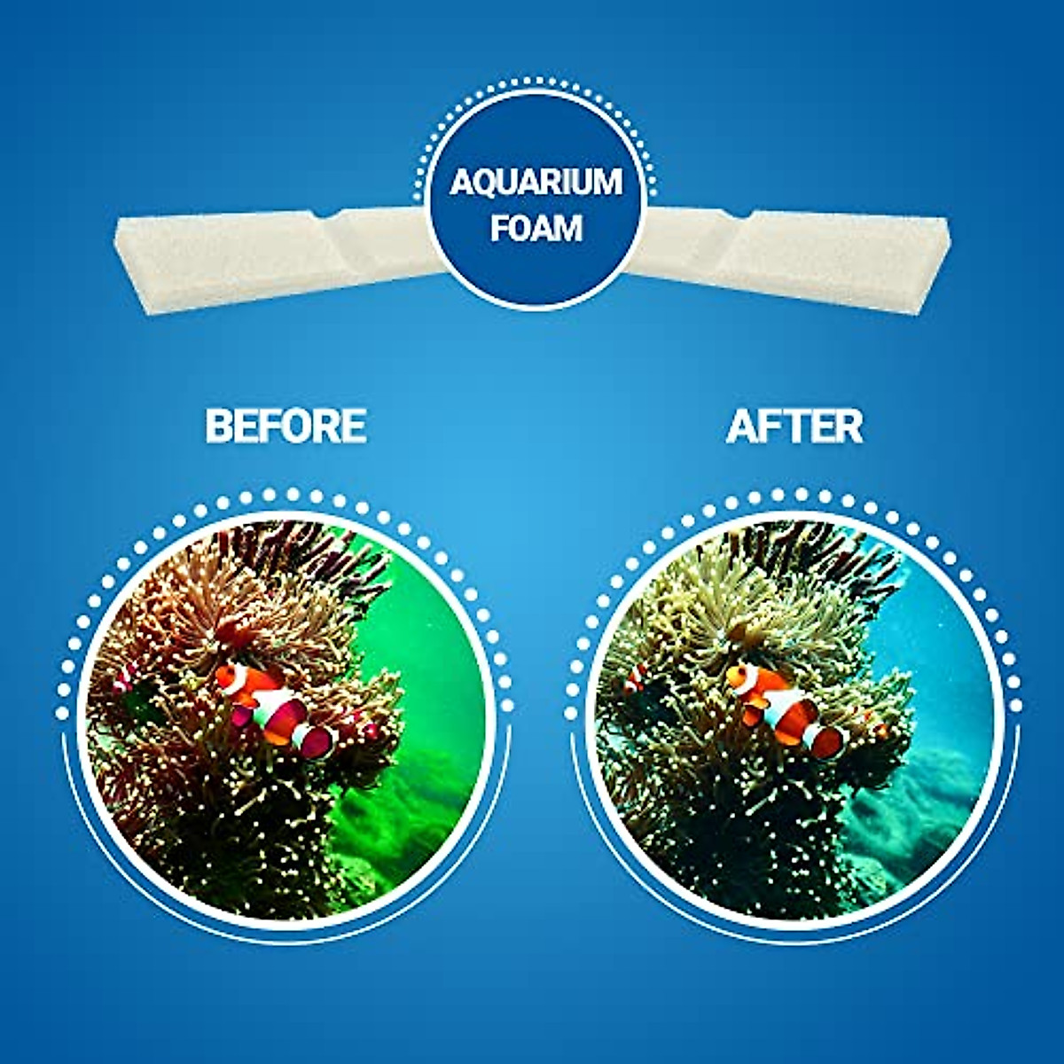 AquaShine Replacement White Foam Filter Pads Fits Fluval FX4 / FX5 / FX6 (12 Pack)