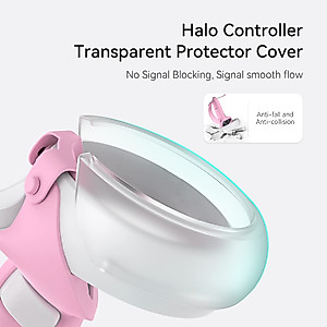 KIWI design Controller Grips Cover with Battery Opening Adjustable with Knuckle Straps, Suitable for Large Hands Compatible with Quest 2 Accessories (Pink)