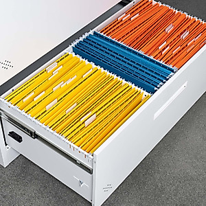 DUNTRKDU 2 Drawer Metal Lateral File Cabinet with Anti-tilt Mechanism for Legal/Letter A4 Size, Large Deep Drawers Locked by Keys, Storage Filing Cabinet for Home Office, Easy to Assemble (White)
