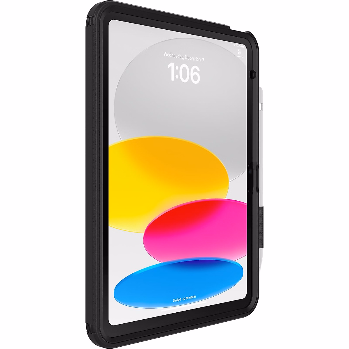 OtterBox DEFENDER FOR BUSINESS W/ KICKSTAND/HANDSTRAP for iPad 10th Gen (ONLY) V2 - BLACK, rugged & durable, port protection, includes shield-stand (Non-Retail Packaging)