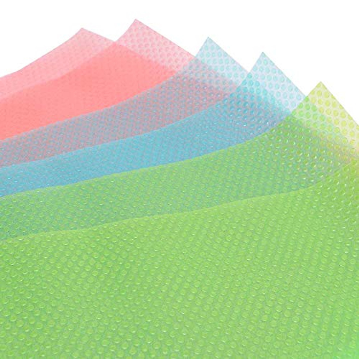 6 PCS Refrigerator Mats EVA Shelf Liners Refrigerator Liners Can Be Cut Refrigerator Mats Pad Washable Fridge Mats Liners 2 Pink/2 Green/2 Blue