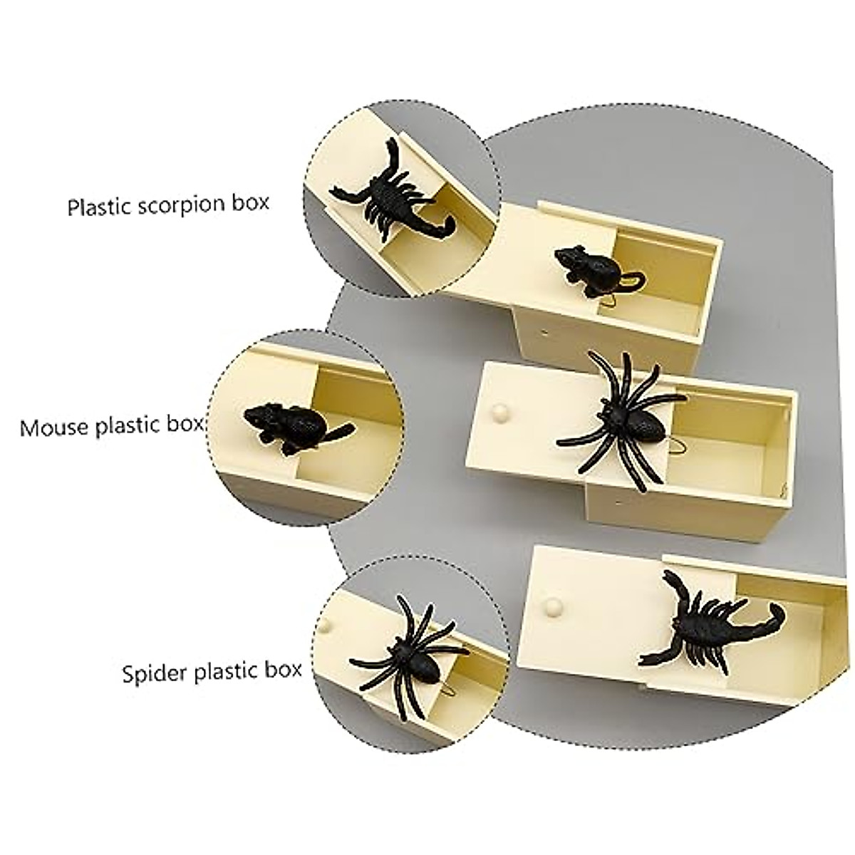 ibasenice 9 pcs Teenager Party Novelty for Joke Scorpion Spiders Spider Funny Tricky Simulative Toys Kids Scared Surprise Money Scary Haunted Horror with Housebeige Gag Realistic in