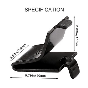 Shelf Clips, Hosrnovo 28PCS Adjustable Supports Clip for 255 Standard Pilaster, Heavy Duty Metal Shelving Brackets Clips for Kitchen Cabinet Bookcase (Black)