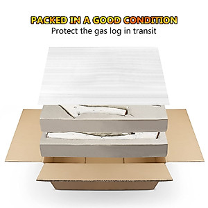 QuliMetal Gas Fireplace Logs Set, Ceramic White Birch Wood Logs for Indoor Inserts,Outdoor Firebowl,Fire Pits, Vented, Propane, Gel, Ethanol, Electric, Realistic Fireplace Decoration, 6 Pcs