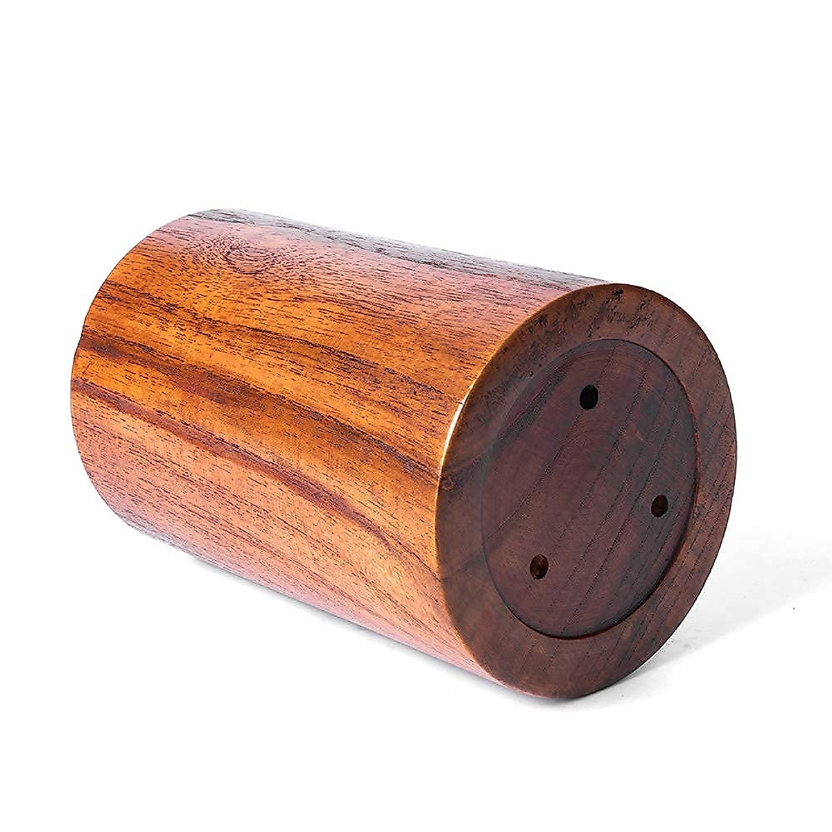 Wooden Kitchen Utensil Holder, 5.8 x 3.7 Inch, Natural Acacia Wood Cooking Utensil Holder for Countertop, Utensil Crock Organizer for Spoons Spatula Spurtles Skimmer Cooking Tools Straws