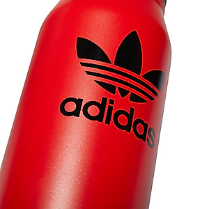 adidas Originals 1 Liter (32 Oz) Metal Water Bottle, Hot/Cold Double-Walled Insulated 18/8 Stainless Steel, Better Scarlet/Black/Onix Grey, One Size