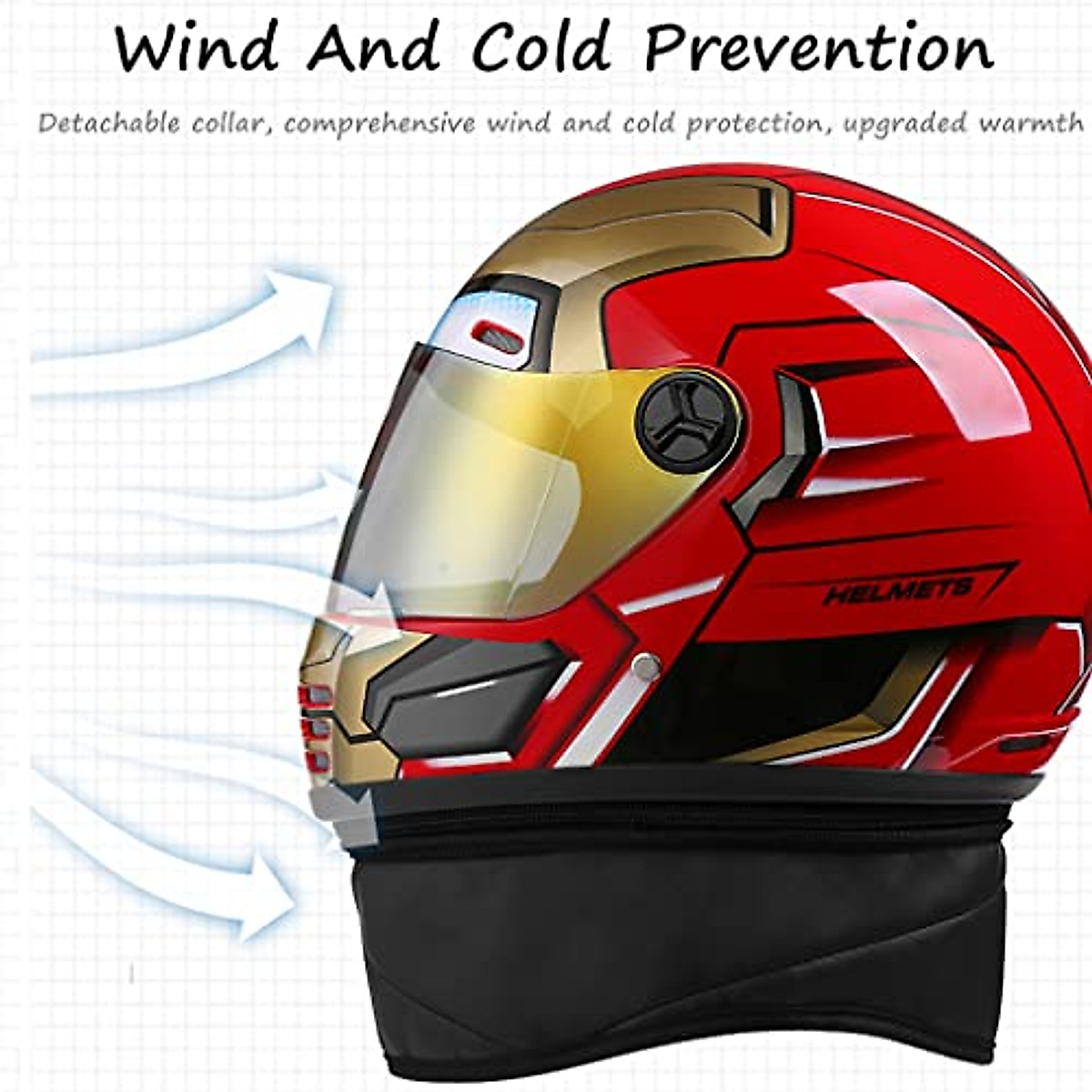 Electric Motorcycle Kids Full Face Helmet, Sport Boys Girls Flip-Type Helmet, Youth Children ATV Dirt Bike Racing MTB BMX Skating Cycling Scooter Four Wheeler Helmet, DOT Approved-A||50-56cm