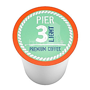 Pier 3 Light Roast Coffee Pods, Compatible with 2.0 K-Cup Brewers, 24 Count (Pack of 4)