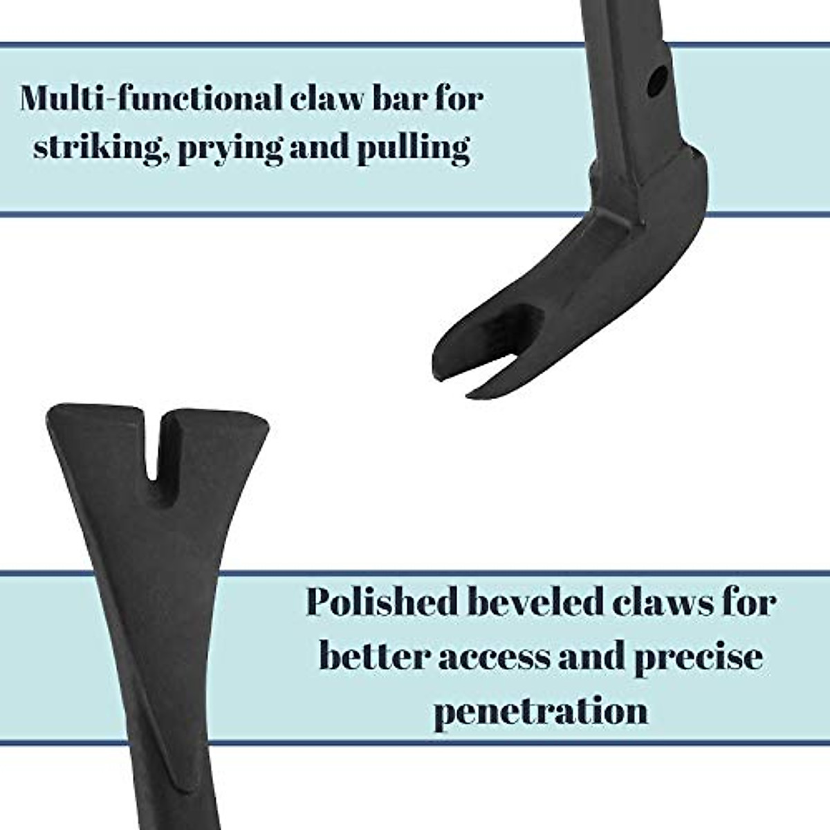 Bates- Cats Paw Nail Puller, 8-Inch, Pry Bar, Mini Pry Bar, Small Pry Bar, Flat Pry Bar, Pry Bars, Tool Pry Bar, Hammer Pry Bar, Crowbar, Nail Puller Tool, Cat Paw, Crowbar Tool, Mini Crowbar