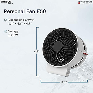 BONECO - F50 Personal Air Shower Fan, Air Circulator (White)