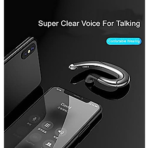 MAXIAEON TWS Ear Hook Bluetooth Wireless Headphones, Non Ear Plug Bluetooth Headset with Microphone, Stereo Sound Earphones Painless Wearing Sport Earphones for Smartphones (TWS Headset(Black))