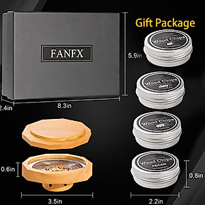 Cocktail Smoker Kit with Butane Torch Old Fashioned Cold Smoker for Cocktail, Whiskey, Wine, Bourbon , Cheese, Meat and More, Cocktail Smoking Kit Wood Shavings