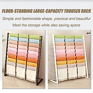 Freestanding Clothing Organizer Scarf Rack, Commercial Garment Rack Pants Hanger Shawl Organizer, Space-Saving Metal Pipe Shelf Retail Display Stands, Flower Wrapping Paper Holder Tie Belt Rack