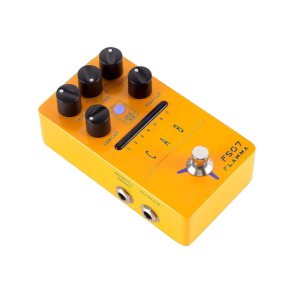 FLAMMA FS07 Cabinet Simulation Pedal with Guitar Pedal Footswitch Toppers 5 Pcs One-Step Installation