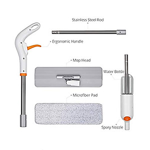 Hand Spray Mop Floor House Cleaning Tools Mop for Wash Floor Lazy Flat Floor Cleaner Mop with Replacement Microfiber Pads