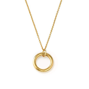 Oak&Luna - Personalized Hidden Message Engraved Ring Name Necklace - Custom Nameplate Pendant - 18K Gold Plating, Rose Gold Plating, 925 Sterling Silver, Gold Vermeil - Dainty Jewelry Gift for Her, Women For Mother's Day, Christmas, Birthday, Summer Gift