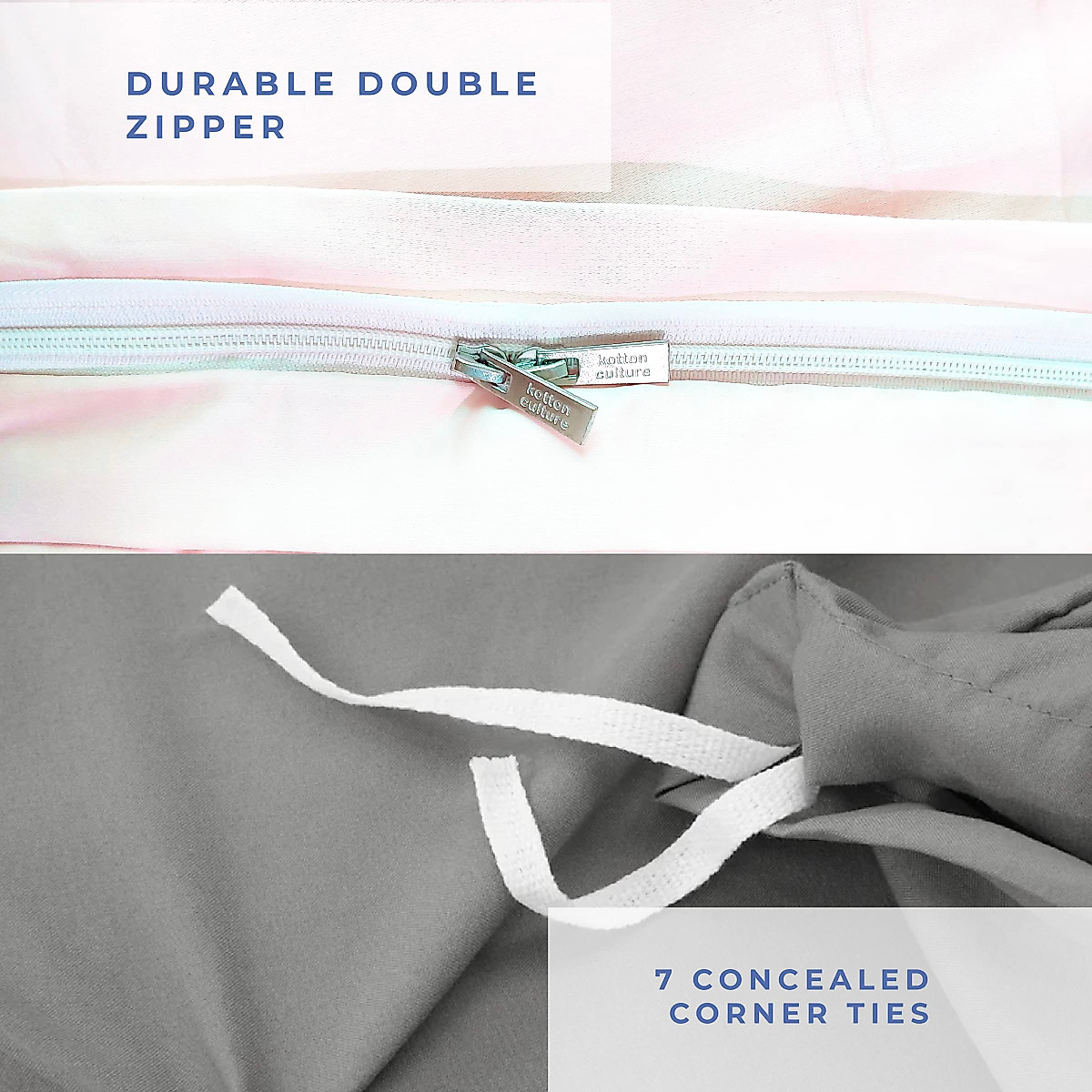 Kotton Culture Printed Duvet Cover 3 Piece 100% Egyptian Cotton Breathable All Season 600 Thread Count with Zipper & Corner Ties Comforter Cover (King, Forest Birds)