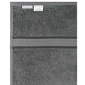 COTTON CRAFT Ultra Soft Hand Towels - 6 Pack - 16x28-100% Cotton Face Towels - Absorbent Quick Dry Everyday Luxury Hotel Bathroom Kitchen Spa Gym Shower Pool Camp Picnic Dorm - Easy Care - Charcoal