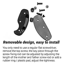 DAUERHAFT Smart Key Ring,Black Sturdy EDC Key Organizer Clip,Aluminum Key Holder,Durable Anti Scratch Key Holder Clip,for Clip Your Keys Pocket Tool Key Organizer