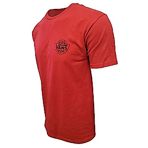 Vans Mens Classic Logo Graphic T-Shirt (X-Large, Red)