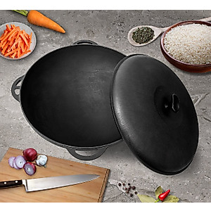 Dutch Oven Pot with Lid 8.5 Quarts (8 L) - Cast Iron Dutch Oven - Cast Iron Cookware Set - Uzbek Kazan Cast Iron – Premium Camping Cookware