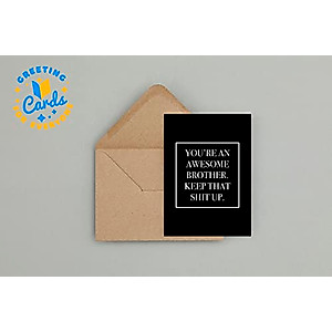 Funny card for brother | Original card for Birthday, Retirement, Wedding, Christmas. | Joke congratulatory card for your brother or your brother in law | Awesome and fun card for him