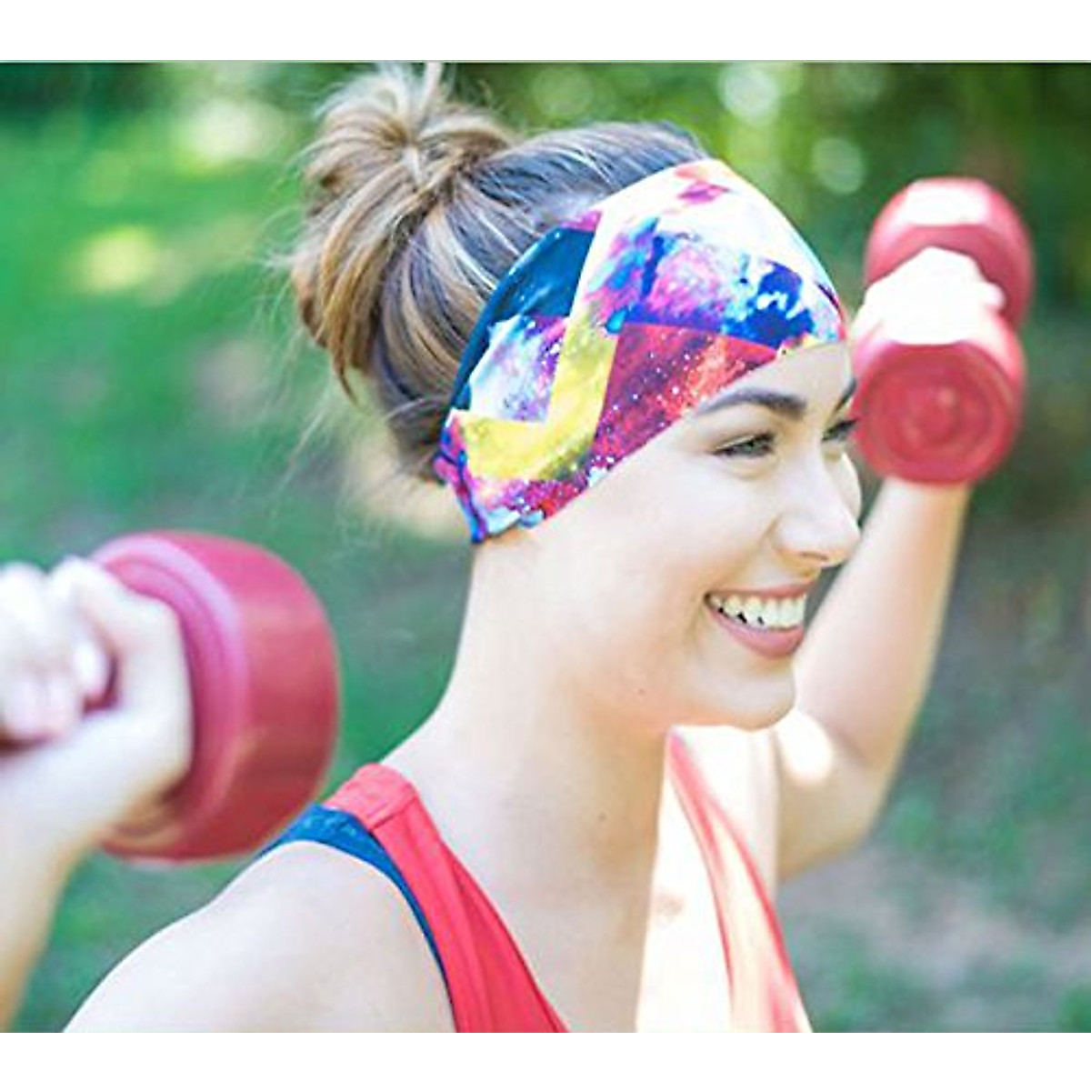 KALILY 12PCS Headband Bandana - Face Mask Headwear Neck Gaiter Shield Scarf