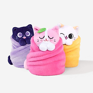 Hashtag Collectibles Purritos Series 3 - Strawberry Cat Toy Figure, Pink & White, 6.5"Lx3.5"Wx5"H