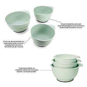 KitchenAid Classic Mixing Bowls, Set of 3, Pistachio