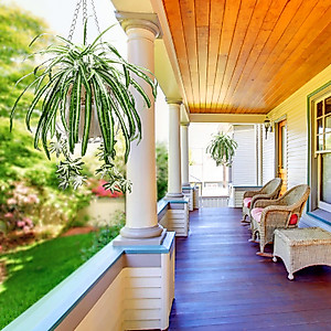 GBESTWOOW Artificial Spider Plant Hanging Vine Fake Greenery for Home Garden Office Wedding Decoreation 2pcs