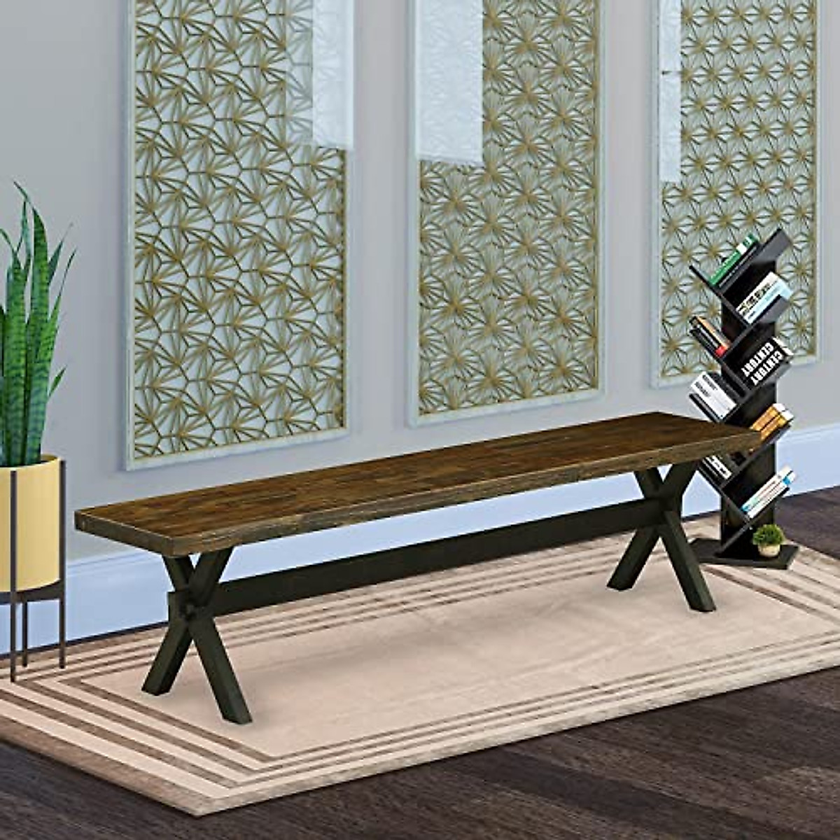 East West Furniture Dining Bench, 72 x 15 x 18, XB677