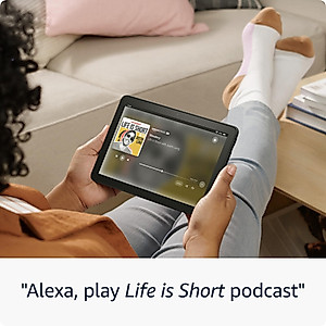 All-new Amazon Fire HD 8 tablet, 8” HD Display, 32 GB, 30% faster processor, designed for portable entertainment, (2022 release), Black