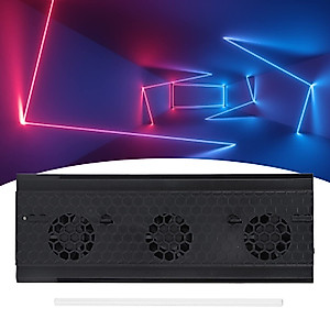 Vertical Cooling Stand for XboxOne X,3 USB Ports Cooling Stand Vertical Game Console Cooling Station with Light Bar for One X,Support Chargeing Controllers,Keyboards,Mobile Phones