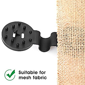 Grevosea 20 Pieces Shade Cloth Clips, Round Plastic Sunshade Clips Black Shade Netting Clips Tarp Clips Attachment and Placement for Sun Shade Net Anti Bird Netting Garden Netting