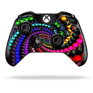 Protective Vinyl Skin Decal Skin Compatible with Microsoft Xbox One/One S Controller wrap Sticker Skins Trippy Spiral