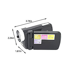 1.8 Inch 12MP Digital Camera, 4X Digital Zoom Camera, Entry-Level Camera, with LCD Screen, Fi-ll Light, for Seniors, Teenagers, Children and Students