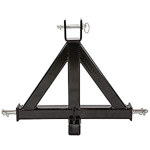 Heavy Duty 3 Point 2" Receiver Trailer Hitch Category 1Tractor Tow Drawbar Pull Stabilizer for BX Kubota John Deere LM25H WLM Tractor NorTrac Kioti Yanmar Cat