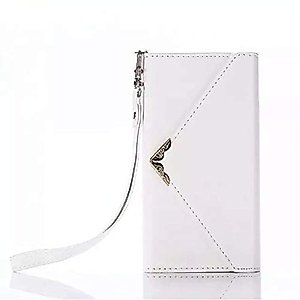 株式会社GLOW Glow Co., Ltd. 404-1-03 iPhone 11 with Strap, Multi-Functional Storage, Notebook Type Case, White, Tempered Glass & Stylus