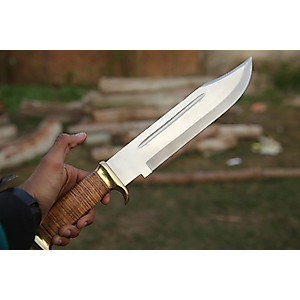 19 Inches High Carbon Steel Stainless Steel Blade with Brass Clip Guard and Pommel Knives | Camping Hunting Outdoor Survival Knives | Birthday Anniversary Xmas Gifts