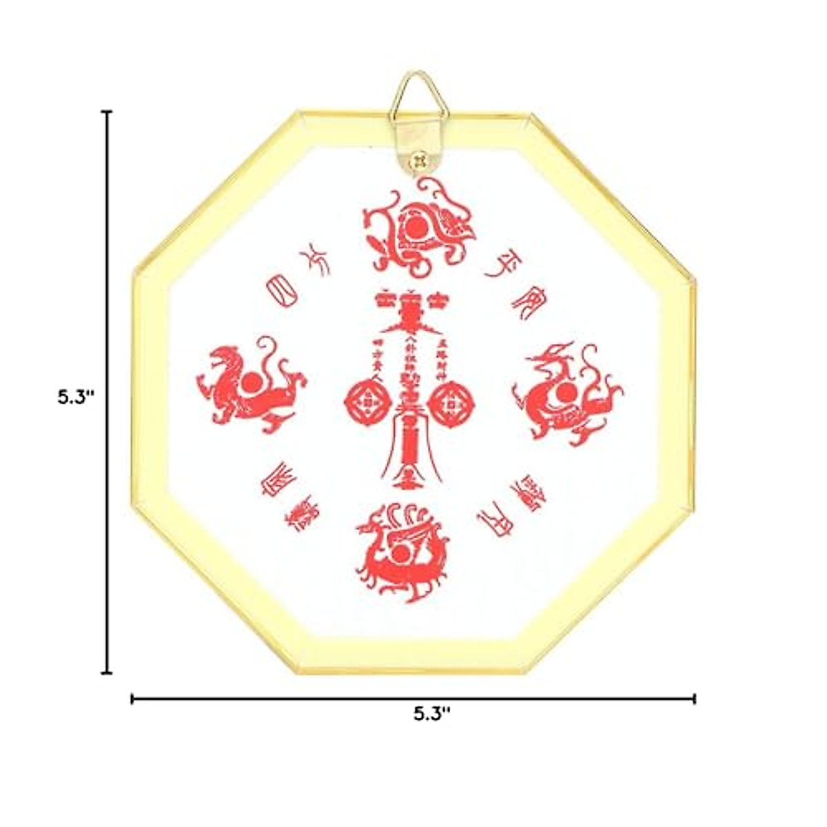 Feng Shui Convex, Reliability Wood Portable Chinese Feng Shui Mirror for Home Business Lucky(13.5cm Diameter Convex Mirror)